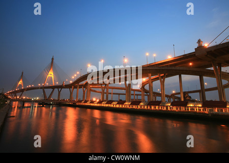 Bhumibol Industrial Ring Road bridge Stock Photo - Alamy