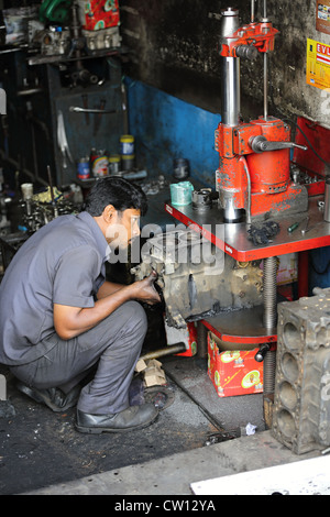 Indian mechanic , engine work India Bangalore Karnataka India Stock ...