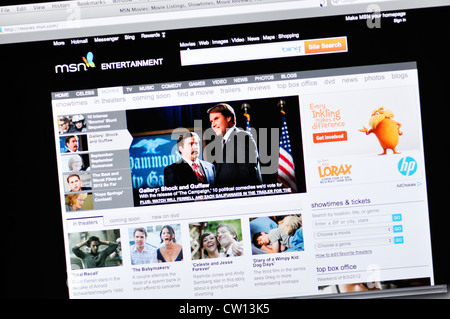 MSN Entertainment website Stock Photo - Alamy