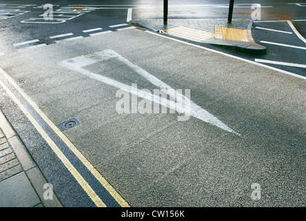 Coloured asphalt applied on road crossing. England UK Stock Photo - Alamy