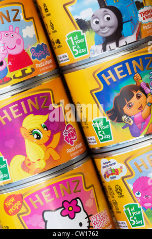 1 of your 5 a day label on tins of Heinz Pasta Shapes for children ...