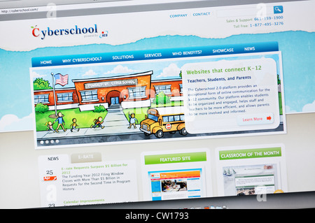 Cyberschool online learning website Stock Photo - Alamy