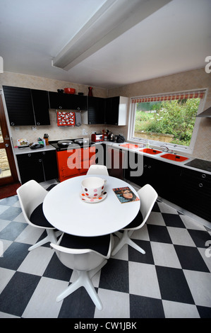 A kitchen diner in a 1970's style house which was featured in a 1975 ...