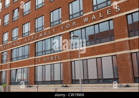 Welsh National Assembly Ty Hywel building in Cardiff. It houses members ...