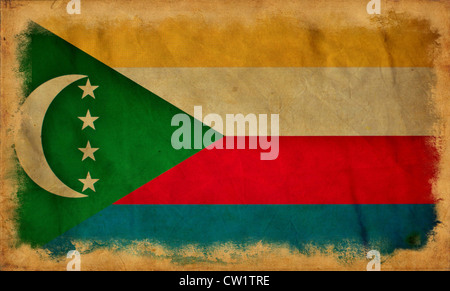 Comorian grunge flag Stock Photo - Alamy