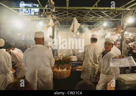 barbecue grill restaurant in the Djemma el Fna Square in Marrakech ...