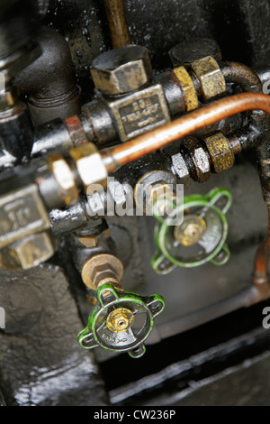 Steam locomotive control valves on display at the B&O Railroad Museum ...
