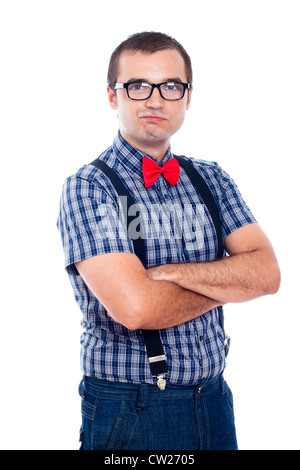 Self-confident nerdy man Stock Photo - Alamy