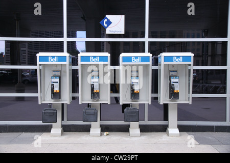 A Bell Canada public telephone booth, Montreal, Canada Stock Photo - Alamy
