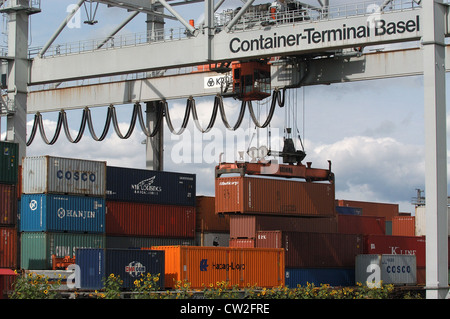 port of switzerland,basel Stock Photo - Alamy