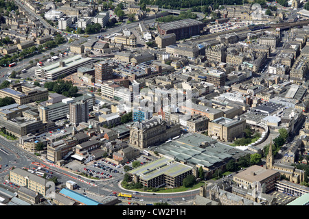 aerial view of Huddersfield town centre Stock Photo - Alamy