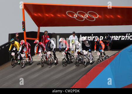 BMX CYCLE RACING AT LONDON 2012 OLYMPIC GAMES Stock Photo - Alamy