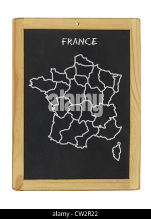 Map of France on texture Stock Photo - Alamy