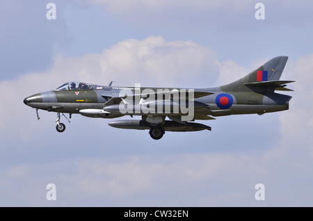 Hawker Hunter F58 classic jet plane J-4091 at Bruntingthorpe Aerodrome ...