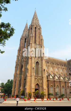 India, state of Karnataka, Mysore, the Cathedral of St. Philomena is a ...