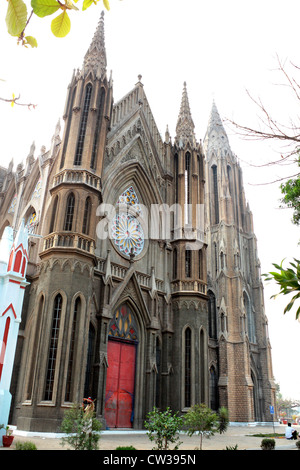 India, state of Karnataka, Mysore, the Cathedral of St. Philomena is a ...