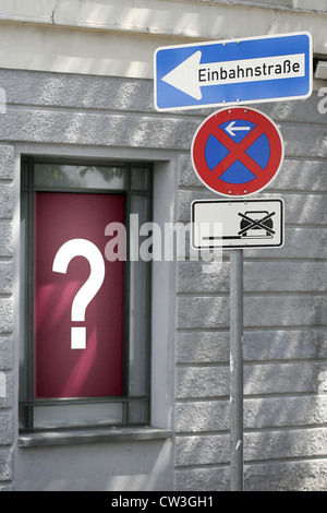 Question mark and prohibition sign Stock Photo - Alamy