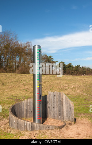 Measurement tool for water height in nature Stock Photo - Alamy