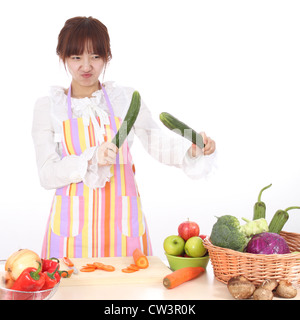 cooking on a chopping block with various kinds vegetable Stock Photo ...