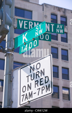 K Street NW and Vermont in Washington D C symbolizing lobbying and ...