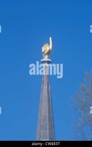 Church steeple from 1859 First Presbyterian Church showing finger ...