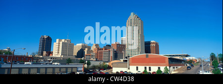 Panoramic view of Memphis Tennessee cityscape with low water levels in ...