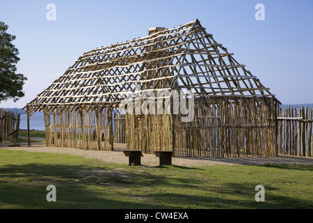 Re-creation of early Jamestown structure at James Fort on Jamestown ...
