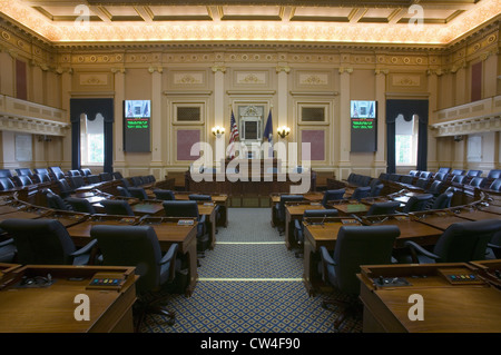 Empty seats of House of Representatives Chamber, restored VA State ...