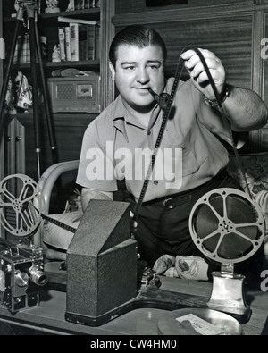 LOU COSTELLO (1906-1959) US comic film actor about 1950 with his ex ...