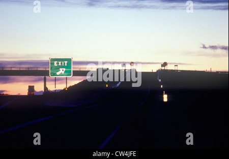 Freeway directional exit sign on interstate road in Florida, USA. I-75 ...