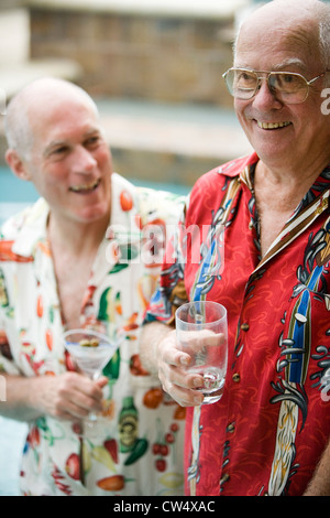 View two cheerful senior men Stock Photo - Alamy