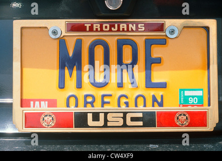 Vanity License Plate Oregon Stock Photo - Alamy