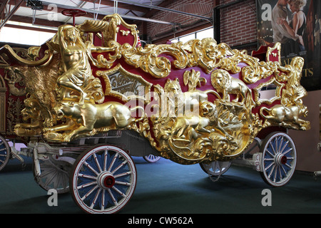 An old circus wagon, at the Circus World Museum in Baraboo, Wisconsin ...