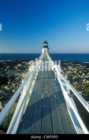 Marshall Point Lighthouse in Port Clyde, Maine Stock Photo - Alamy