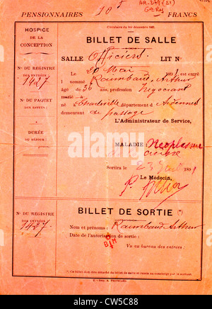 Handwritten letter by Arthur Rimbaud Stock Photo - Alamy