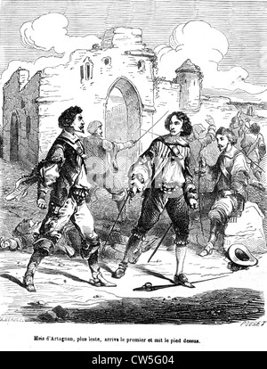 The Three Musketeers, Illustration featuring d'Artagnan Stock Photo - Alamy