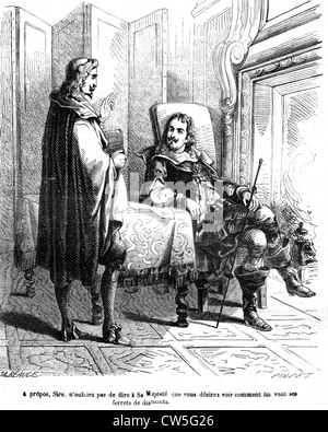 The Three Musketeers, King Louis XIII inspecting the Musketeers Stock ...