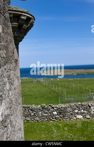 Muness, Unst, Shetland Islands, Scotland, UK. Ruins of 16th century ...