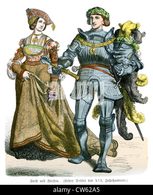 Fashion, clothes, knights armor, German tournament costumes around 1500 ...
