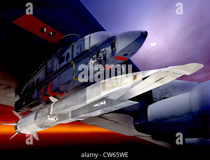 Graphic showing the X-51A Waverider a hypersonic flight vehicle powered ...