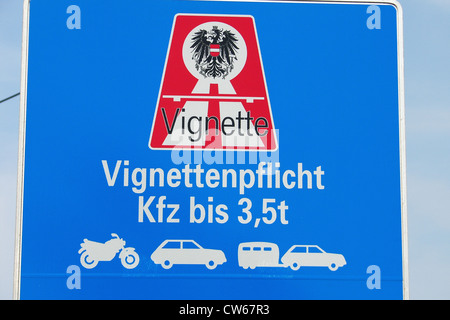 Austrian car Vignette road toll Stock Photo: 31189835 - Alamy