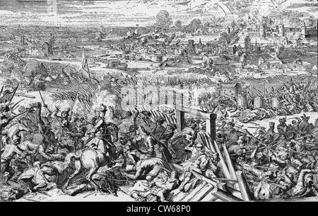 King Charles XII at the Battle of Narva on 19 November 1700. Artist ...