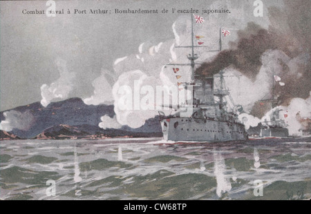 Russo-Japanese War, Battle of Port Arthur, 1904 Stock Photo - Alamy