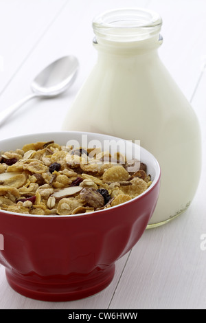 Delicious and nutritious lightly toasted breakfast muesli or granola ...