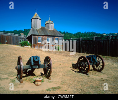 Historical wooden building at Fort Ross Settlement Stock Photo - Alamy