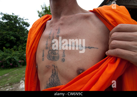 Vat Kok Bap. Luang Prabang, Laos. The Sak Yan (protection tattoos ...