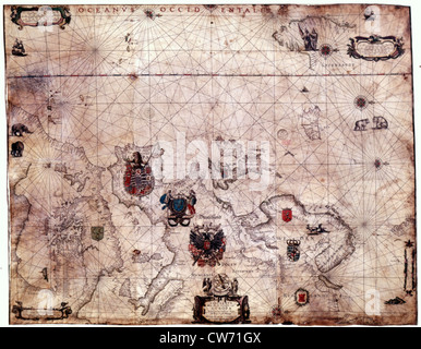 Portolano map of Europe Stock Photo - Alamy