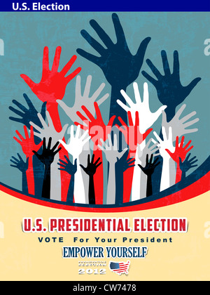 2012 U S Presidential Election poster and background Stock Photo - Alamy