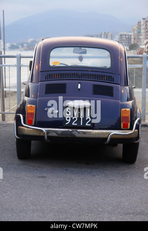 Yellow Fiat Cinquecento rally car driving during the 69th Rally Costa ...