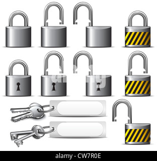 Padlock with Keys Stock Photo - Alamy